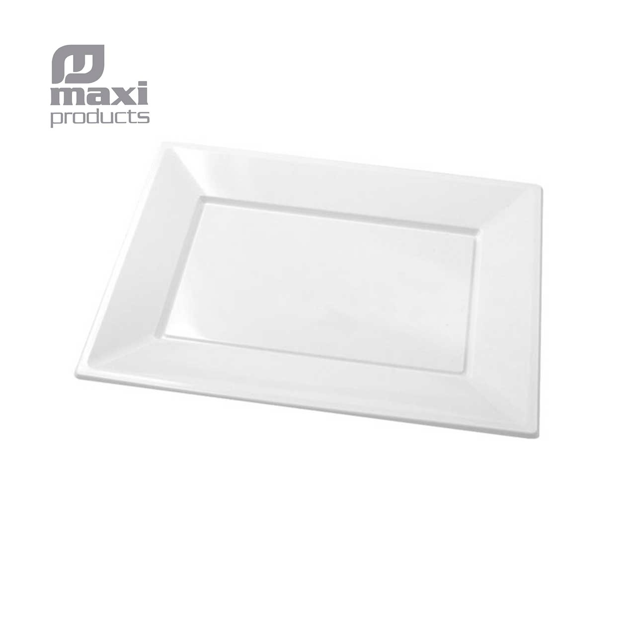 Bandeja rectangular color blanco 330×225 mm 3 ud Maxi - Descuento Extra ...